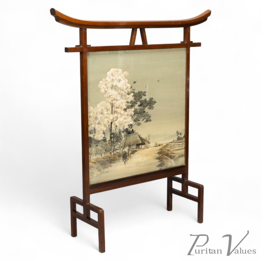 Edward William Godwin. A Rare & Important Anglo-Japanese Walnut & Silk ...