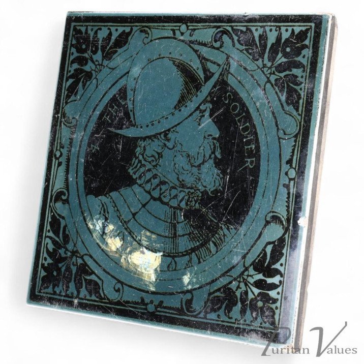 Maw & Co., Arts & Crafts earthenware ‘Floreat Salopia’ soldier tile ...